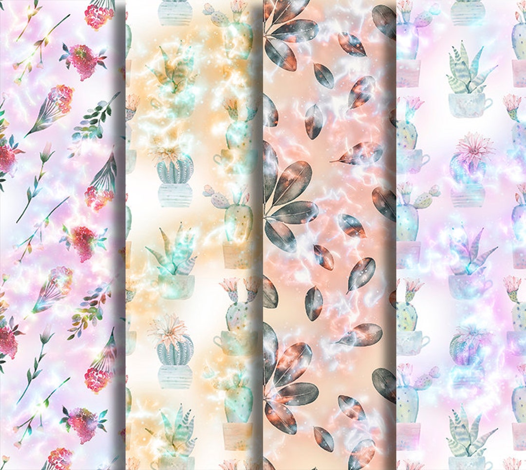 DIGITAL Magical Glowing Digital Papers Digital Collage Sheet - Etsy