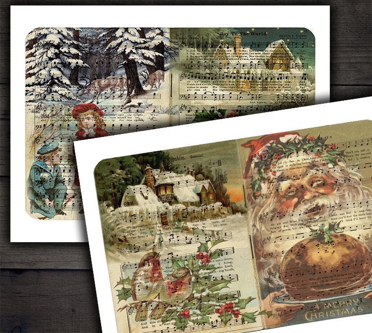DIGITAL Vintage Christmas Digital Paper Download - VBM1644 - Etsy