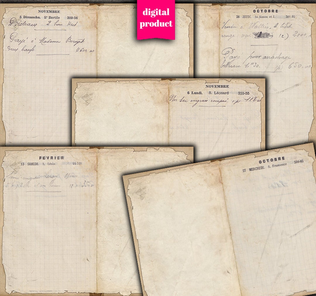 DIGITAL Vintage Ephemera - Printable Grunge Ephemera - Grunge Ephemera ...