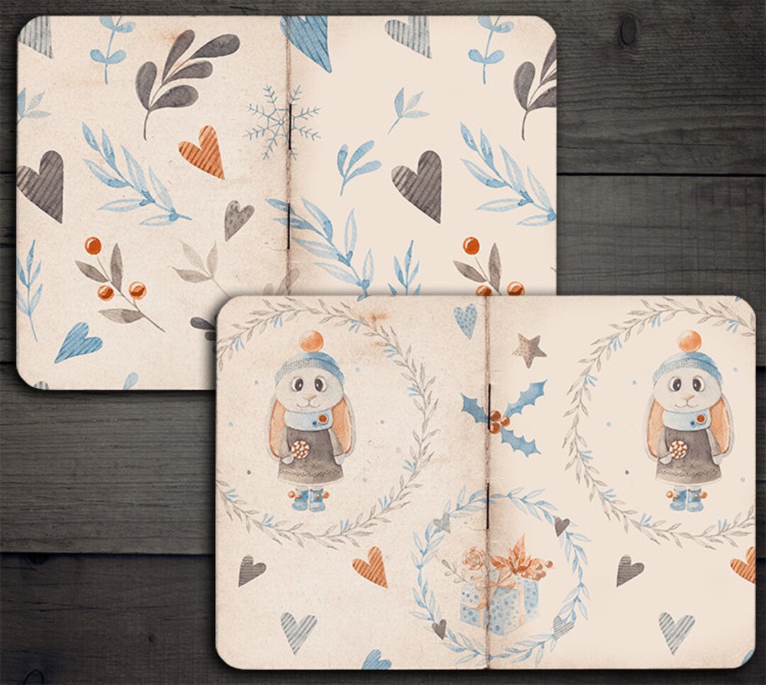 DIGITAL Winter Junk Journal Printable Pages - Christmas Digital Paper ...