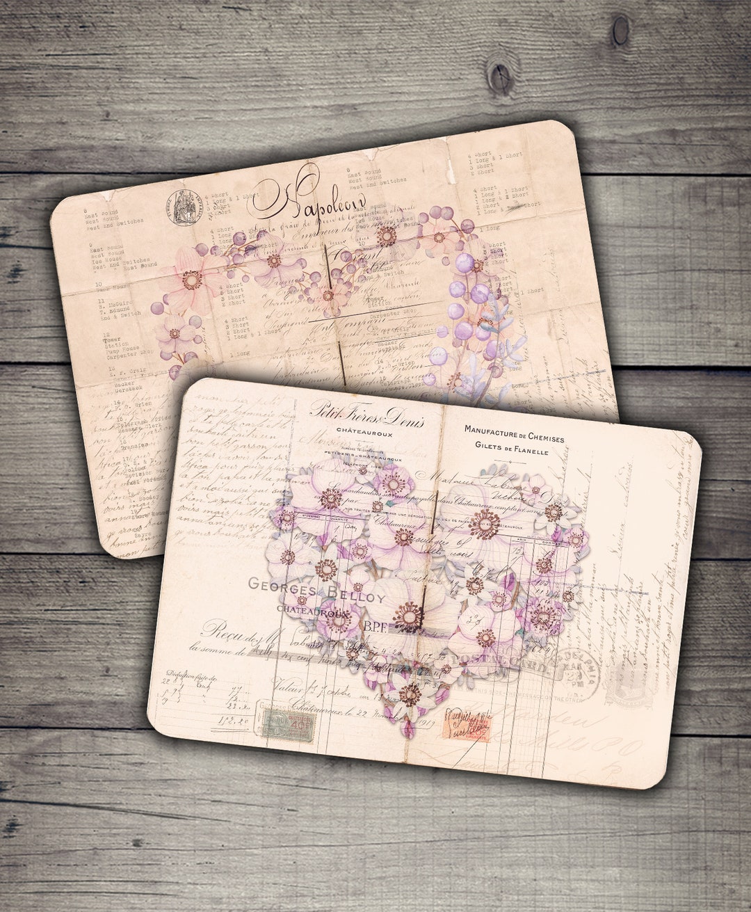 DIGITAL Vintage Valentine Printable Junk Journal Ephemera- Digital ...