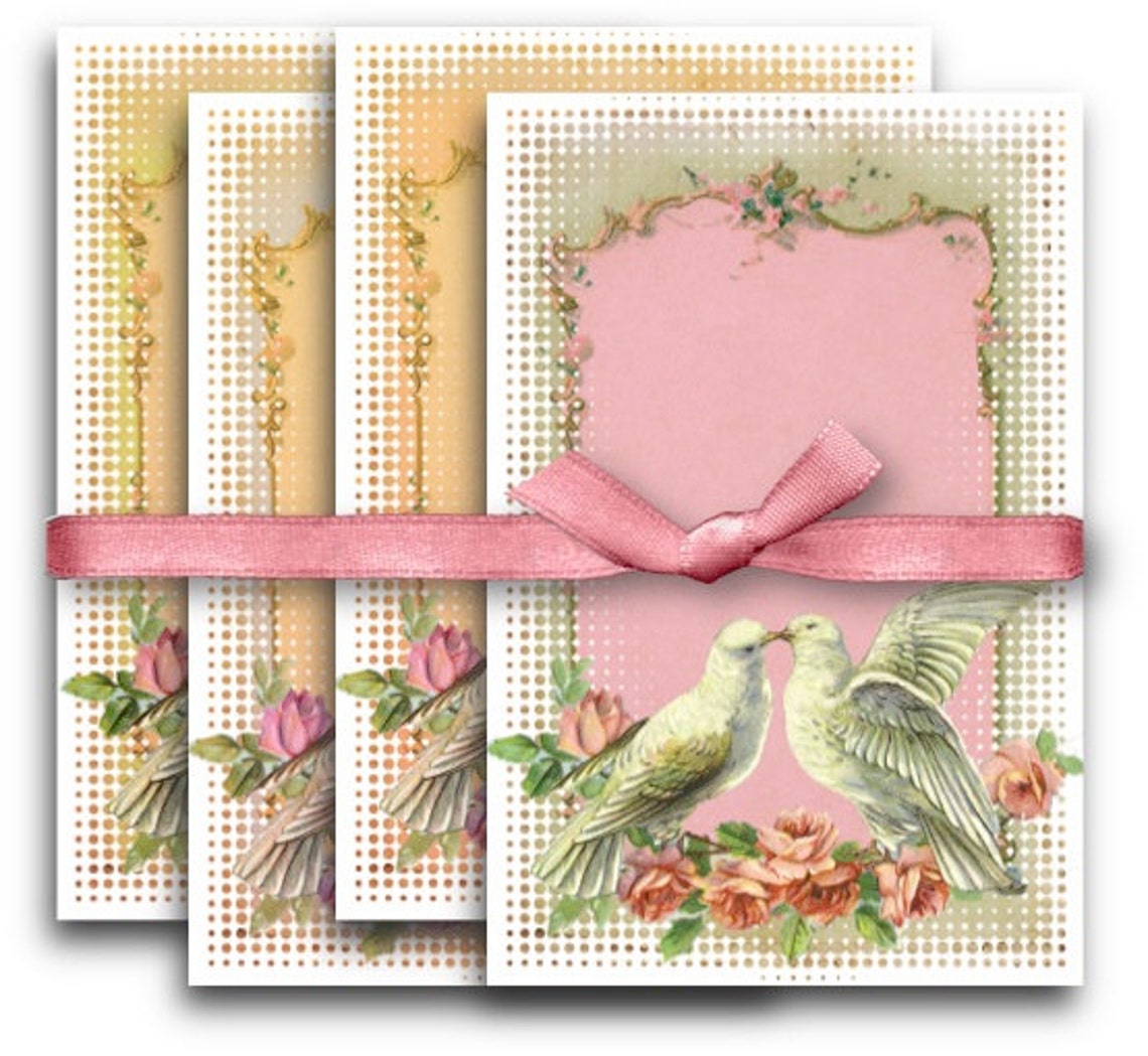 DIGITAL Doves Digital Collage Sheet Download 1159 Digital - Etsy