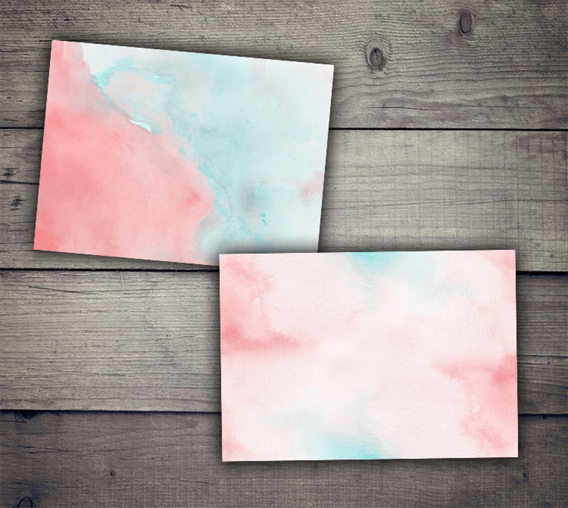 DIGITAL Pastel Watercolor Backgrounds Digital Collage Sheet | Etsy