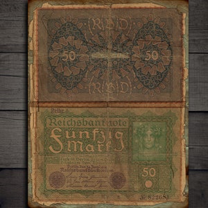 DIGITAL Printable Antique Banknotes - Old Paper Money Junk Journal ...