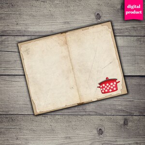 DIGITAL Vintage Cook Book Pages - Printable Recipe Journal - VBM2575 - Etsy