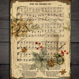 DIGITAL Vintage Christmas Music Sheets Digital Vintage Christmas Songs ...