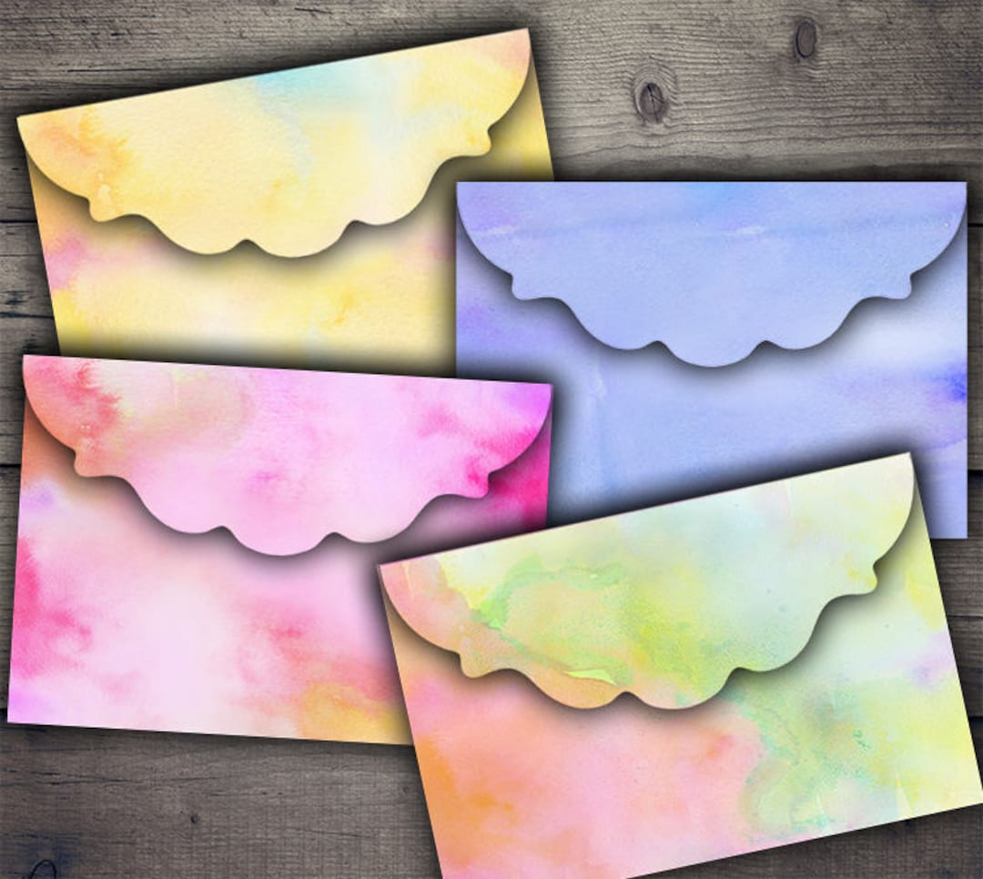DIGITAL Watercolor Envelopes - Digital Collage Sheet Printables - Etsy