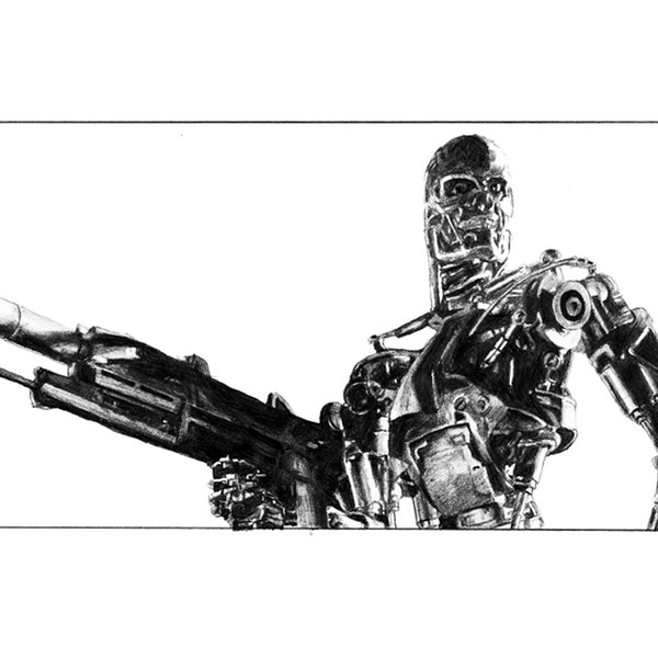 Terminator Drawing - Etsy