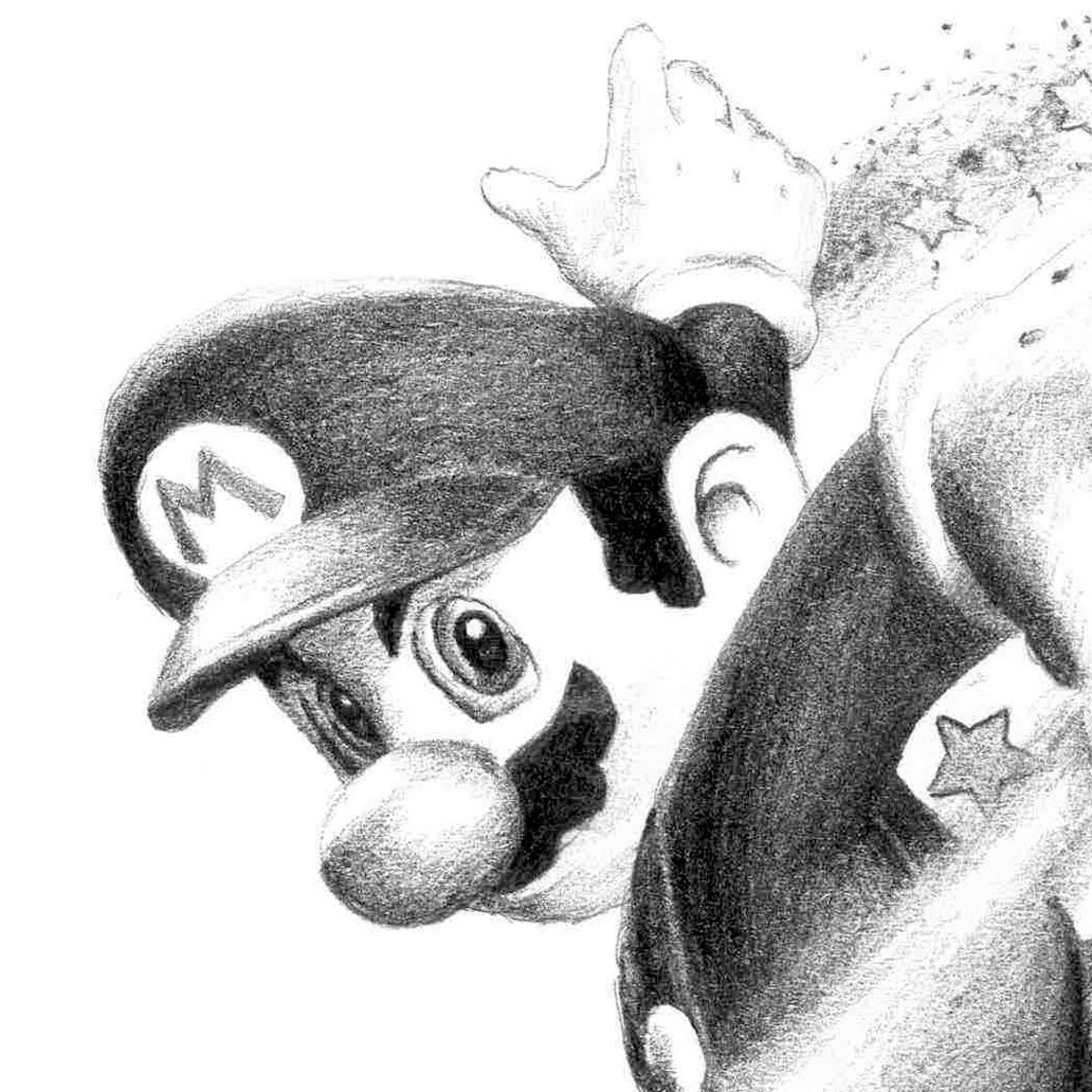 MARIO Pencil Drawing - Etsy UK