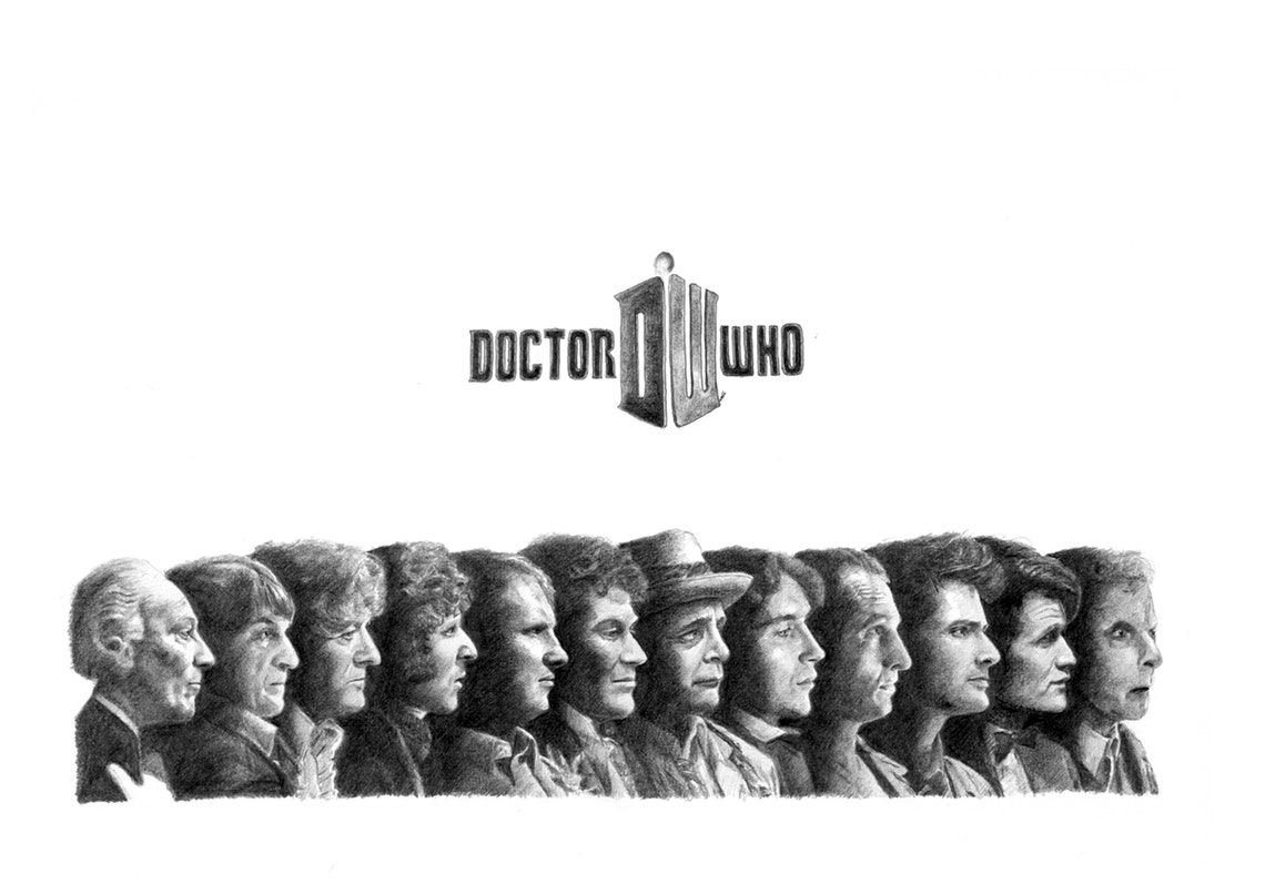 ORIGINAL DR WHO Pencil Drawing - Etsy