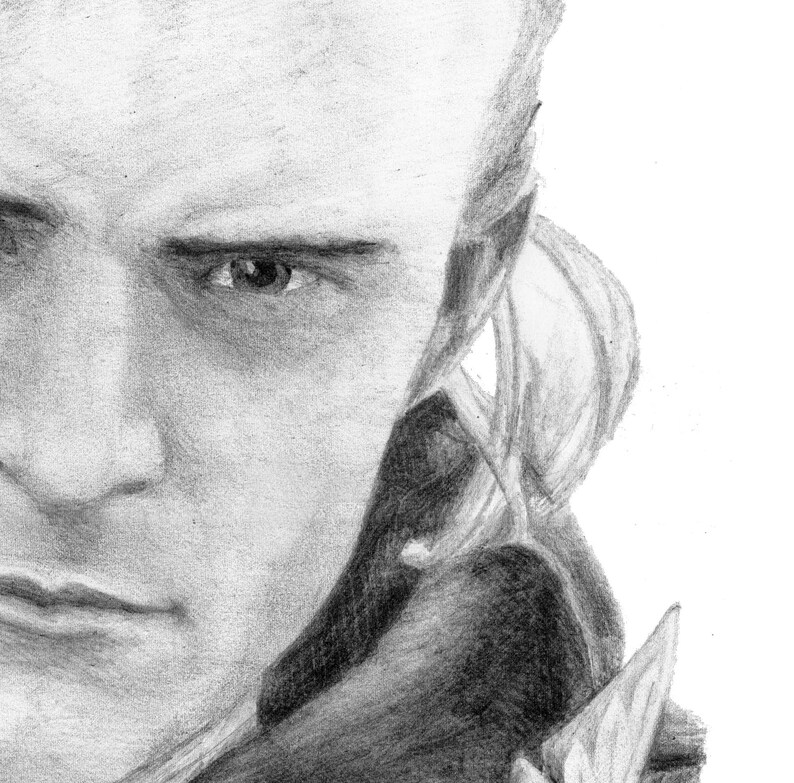 LEGOLAS Pencil Drawing - Etsy