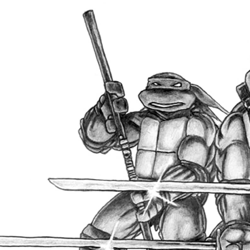 Teenage Mutant Ninja Turtles PENCIL DRAWING - Etsy Australia