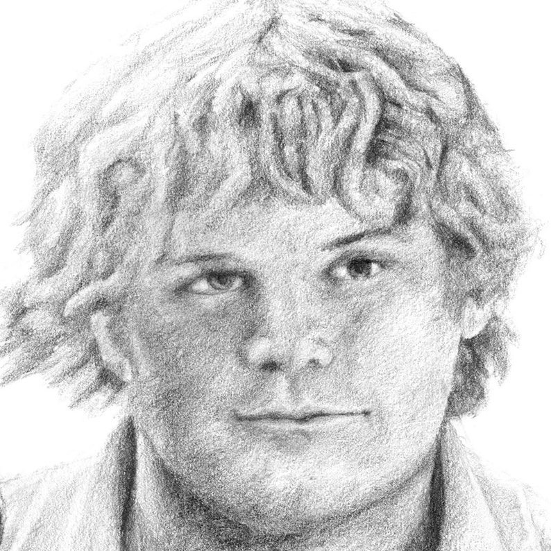 ORIGINAL FRODO and SAM Lord of the Rings Pencil Drawing - Etsy