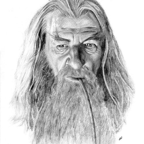GANDALF Pencil Drawing - Etsy