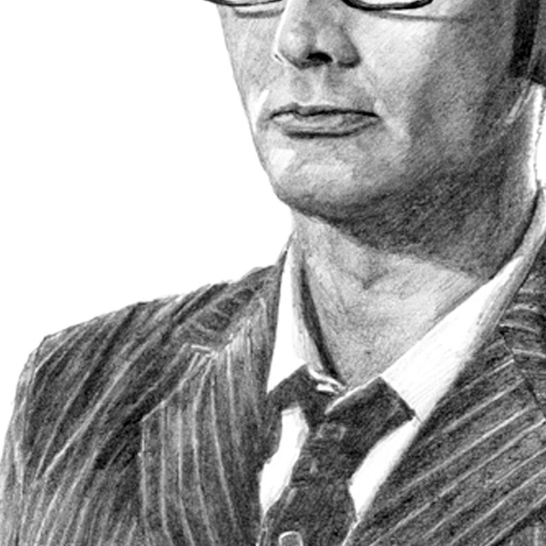 DR WHO David Tennant Pencil Drawing - Etsy