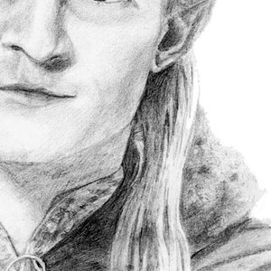 LEGOLAS Pencil Drawing - Etsy UK