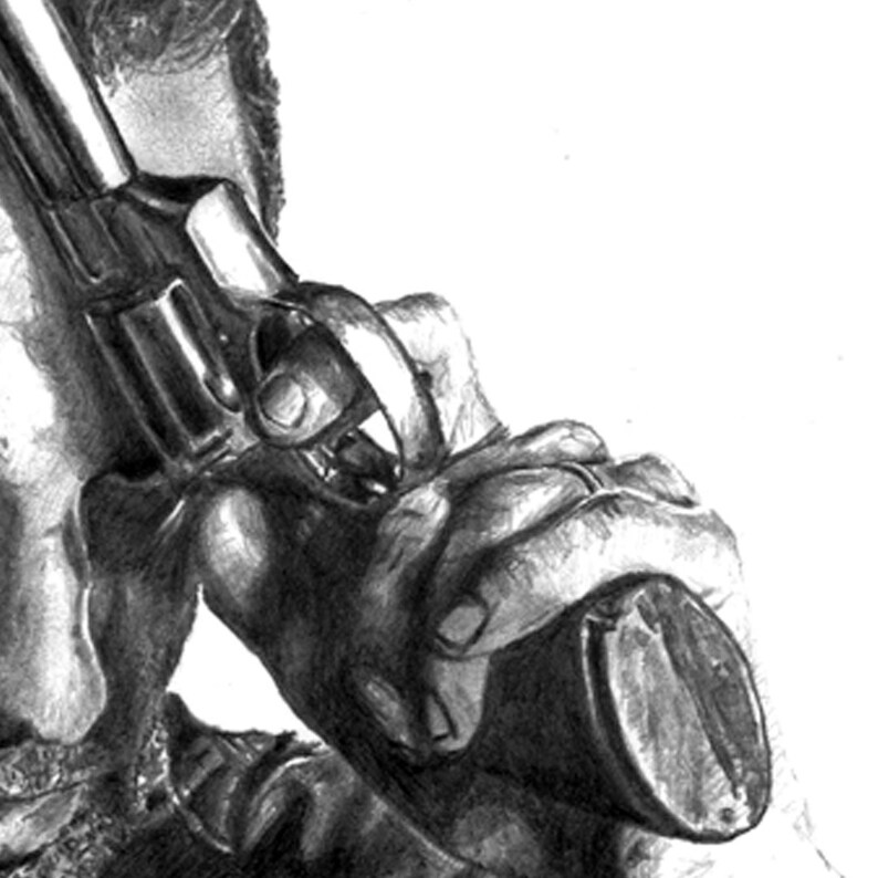 ORIGINAL WALKING DEAD Rick Grimes Pencil Drawing - Etsy