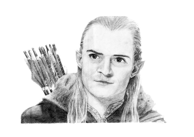 LEGOLAS Pencil Drawing - Etsy UK