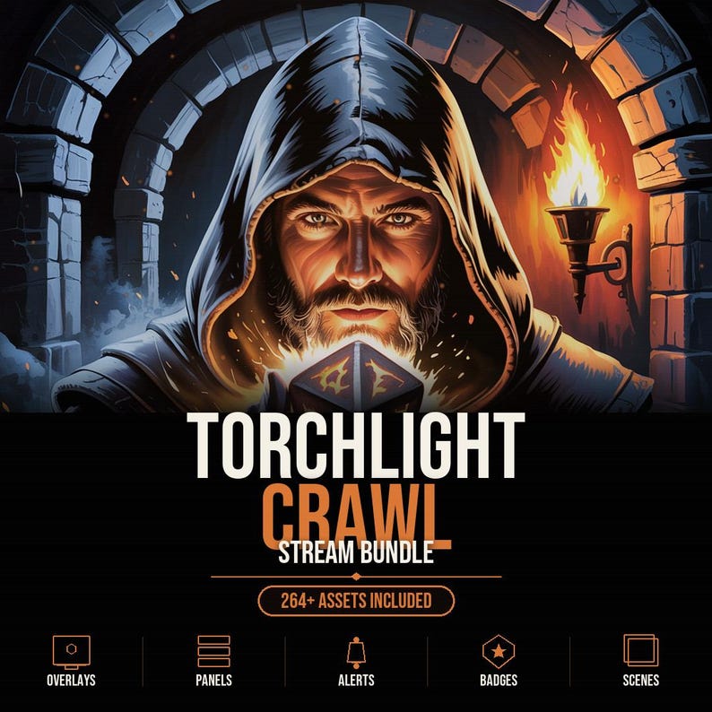 Dungeon Crawl Stream Overlay Bundle | TTRPG Fantasy Roleplay OBS Assets ...