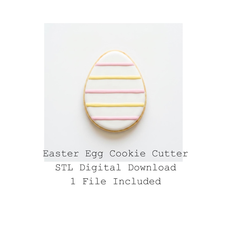 Easter Egg Cookie Cutter STL File | 7cm | Easter Spring Baking | 3D ...