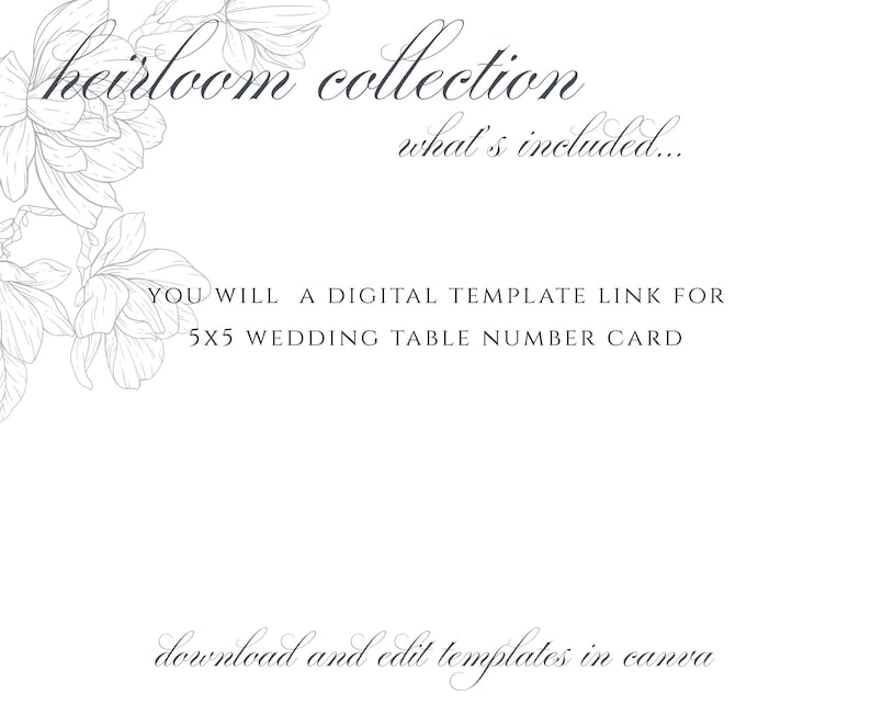 Wedding Table Number Template 5x7 | Editable Canva Printable | Modern ...