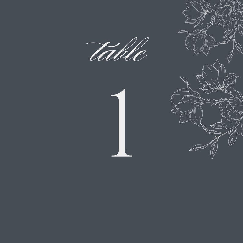 Wedding Table Number Template 5x7 | Editable Canva Printable | Modern ...