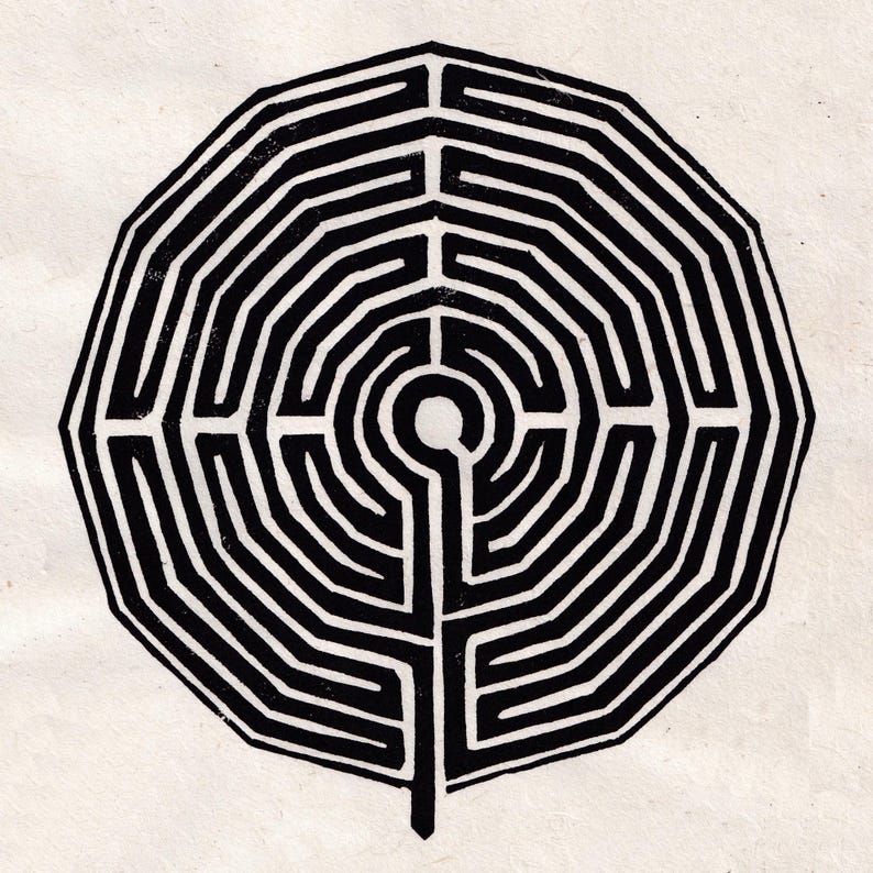Labyrinth Greetings Card, Holderness Lost History, Digitally-printed ...