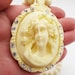 LARGE High Relief Cameo Necklace, 3D Cameo, Large Cameo Pendant, Deeply ...