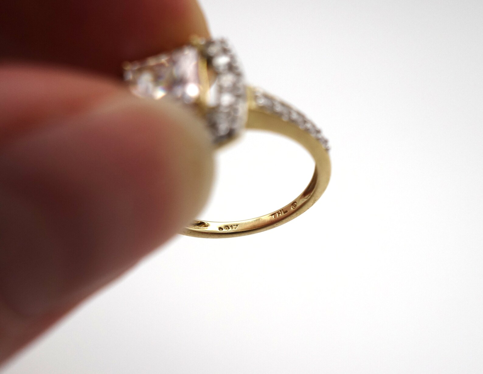 10k Halo Ring 10k Ring Samuel Aaron Ring Princess Cut Ring | Etsy