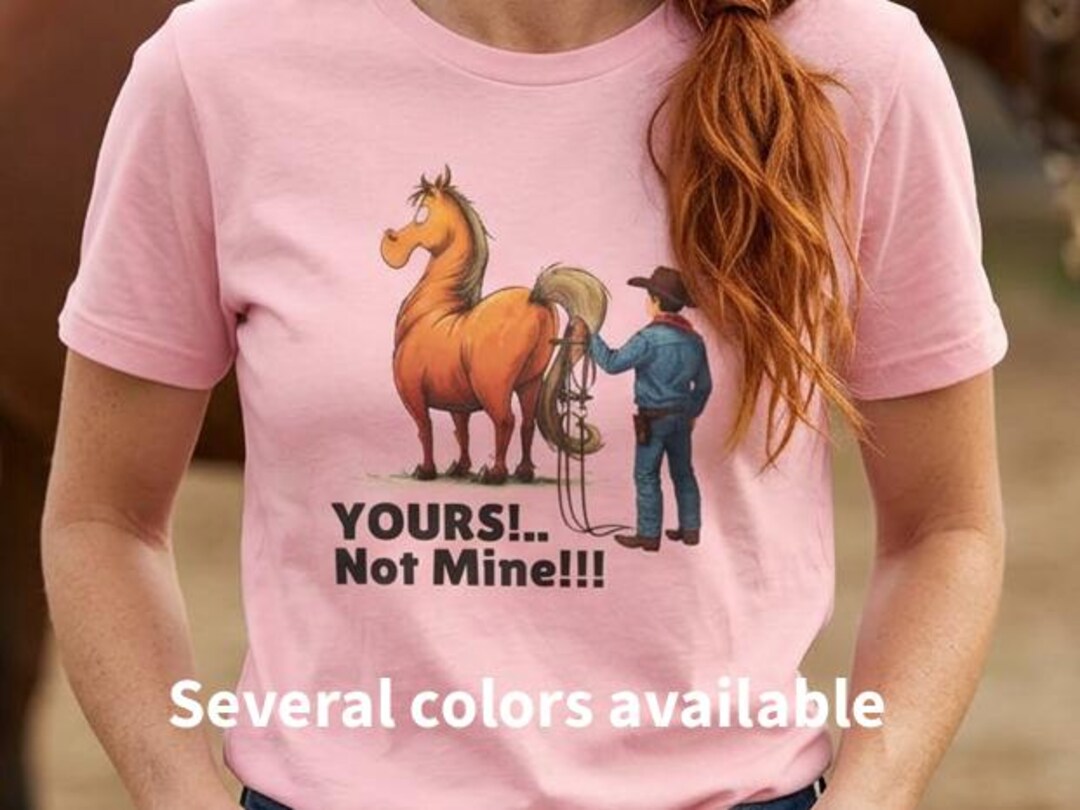 Funny Shirt Exchange Cartoon Horse T-shirt for Cowboy Western Horse ...