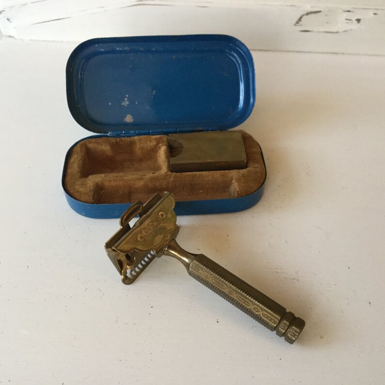 Antique Gem Razorvintage RazorGold Tone Metal Razor | Etsy