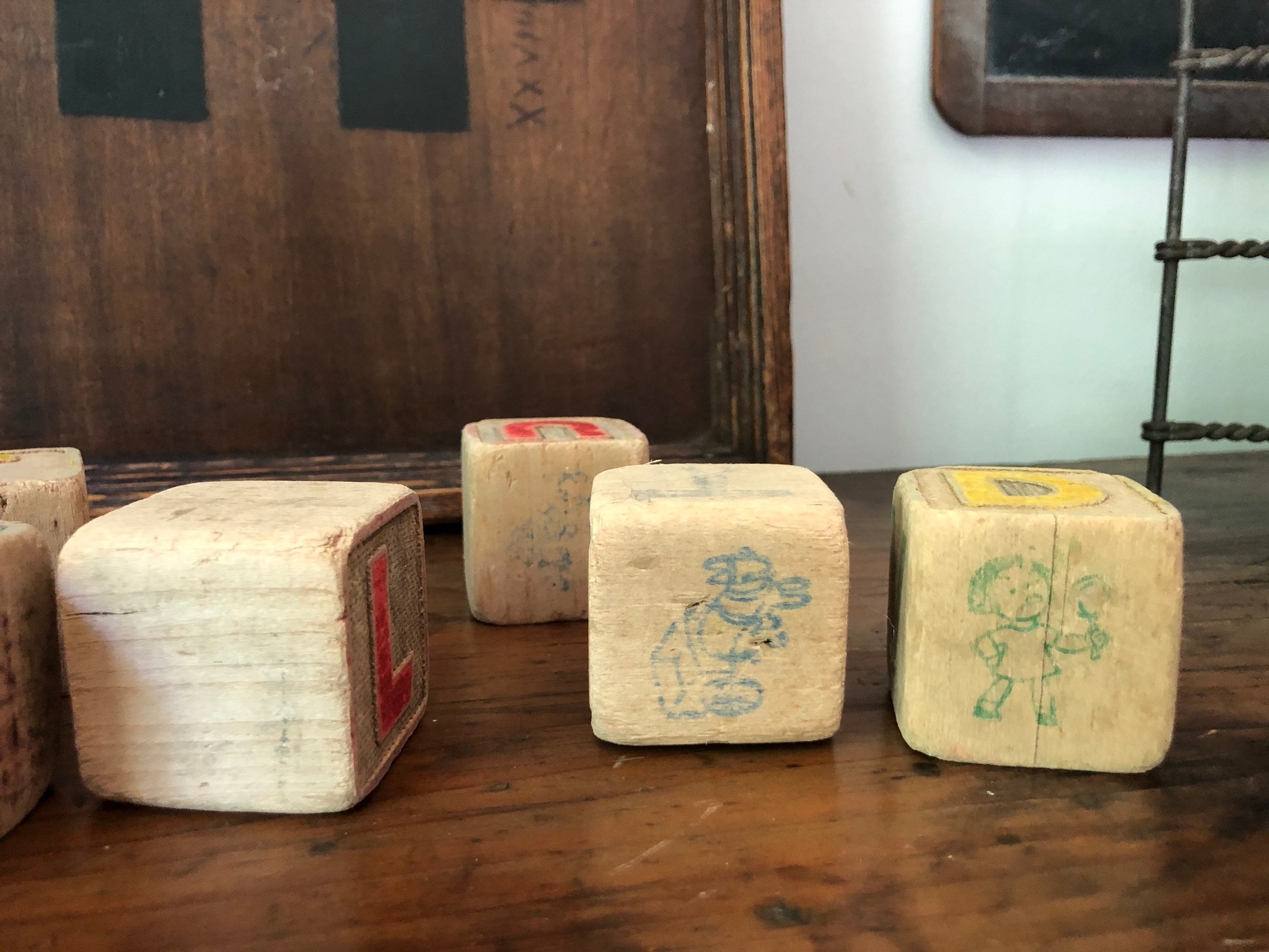 Lot of 12 Antique Wooden Blocks - Etsy