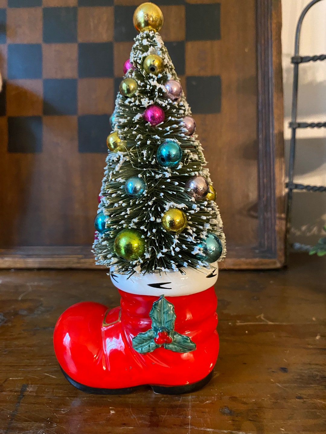 Vintage Ceramic Lefton Santa Christmas Boot - Etsy