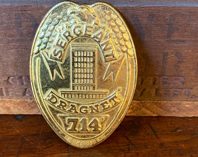 Vintage 1950’s Tin Sergeant Dragnet 714 Badge,tm Sherry INC - Etsy