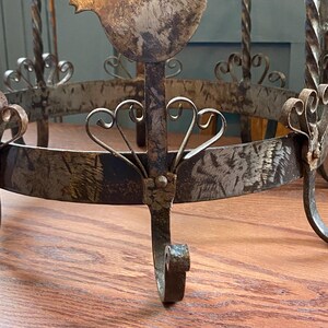 Vintage Hand Wrought Iron Kitchen Rack,pots and Pans Storage,primitive ...