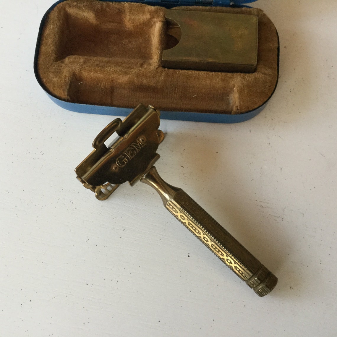 Antique Gem Razorvintage Razorgold Tone Metal Razor - Etsy