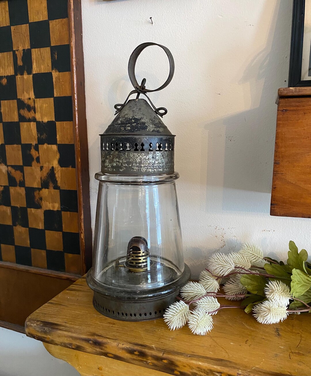 Early Holmes,booth &hayden Dead Flame Lantern,rare Callendar Burner,mid ...