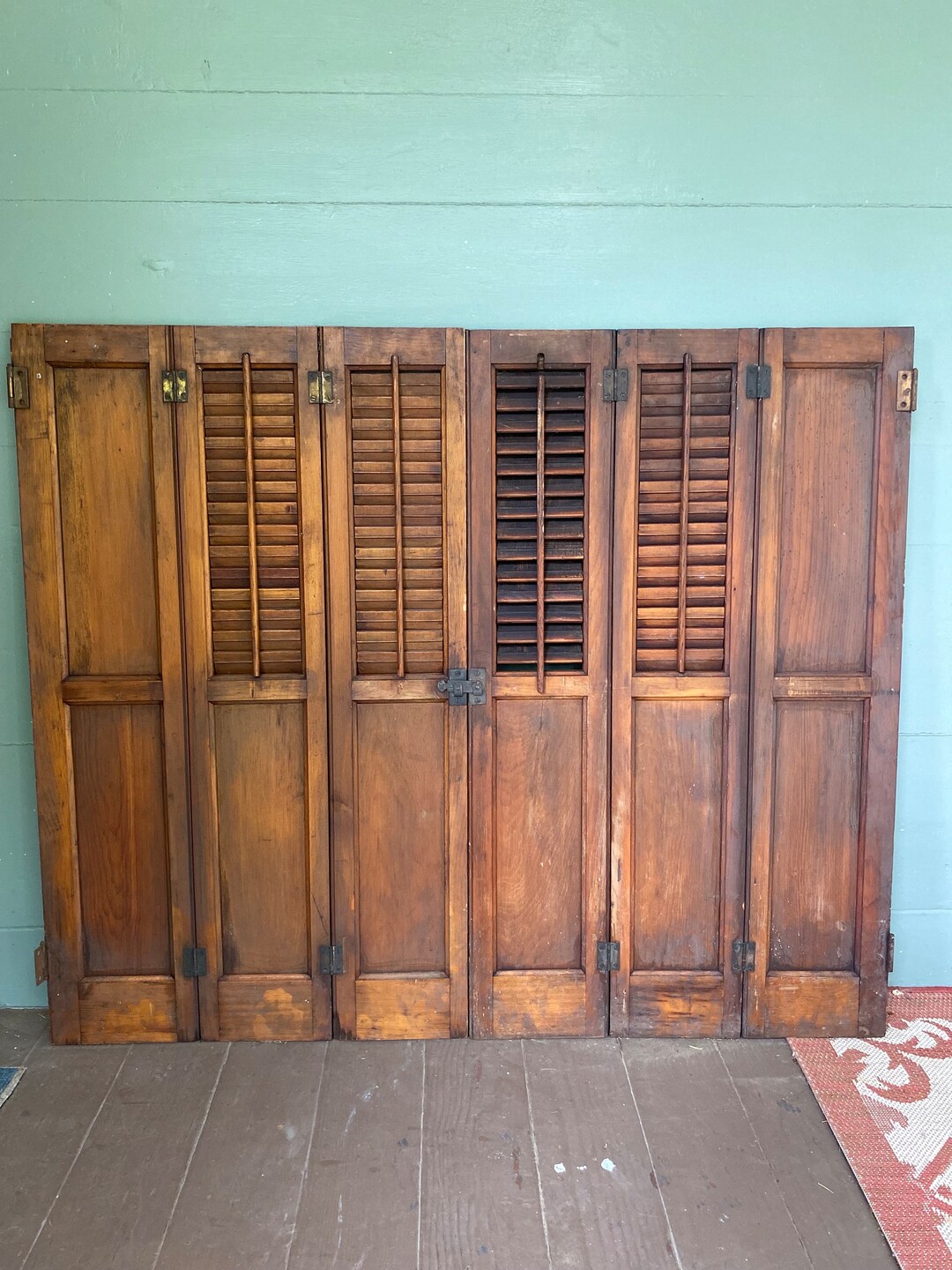Antique Solid Wood Primitive Shutters,colonial,early American,original ...