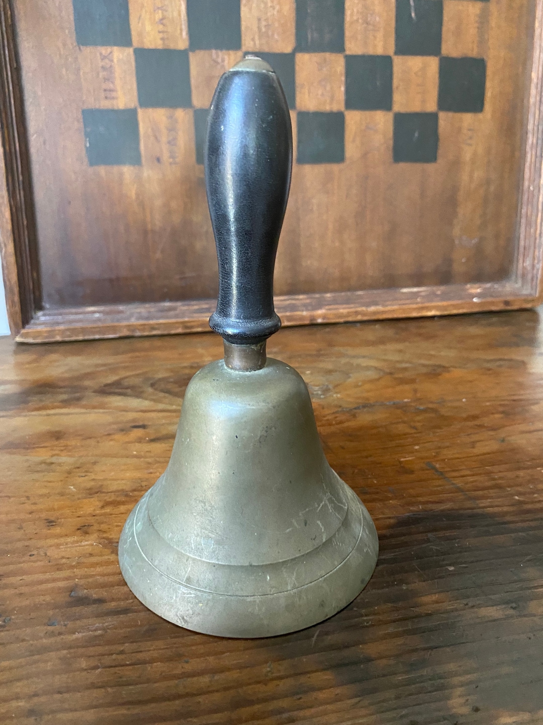 Antique Solid Brass Hand Held Bell,school Bell - Etsy