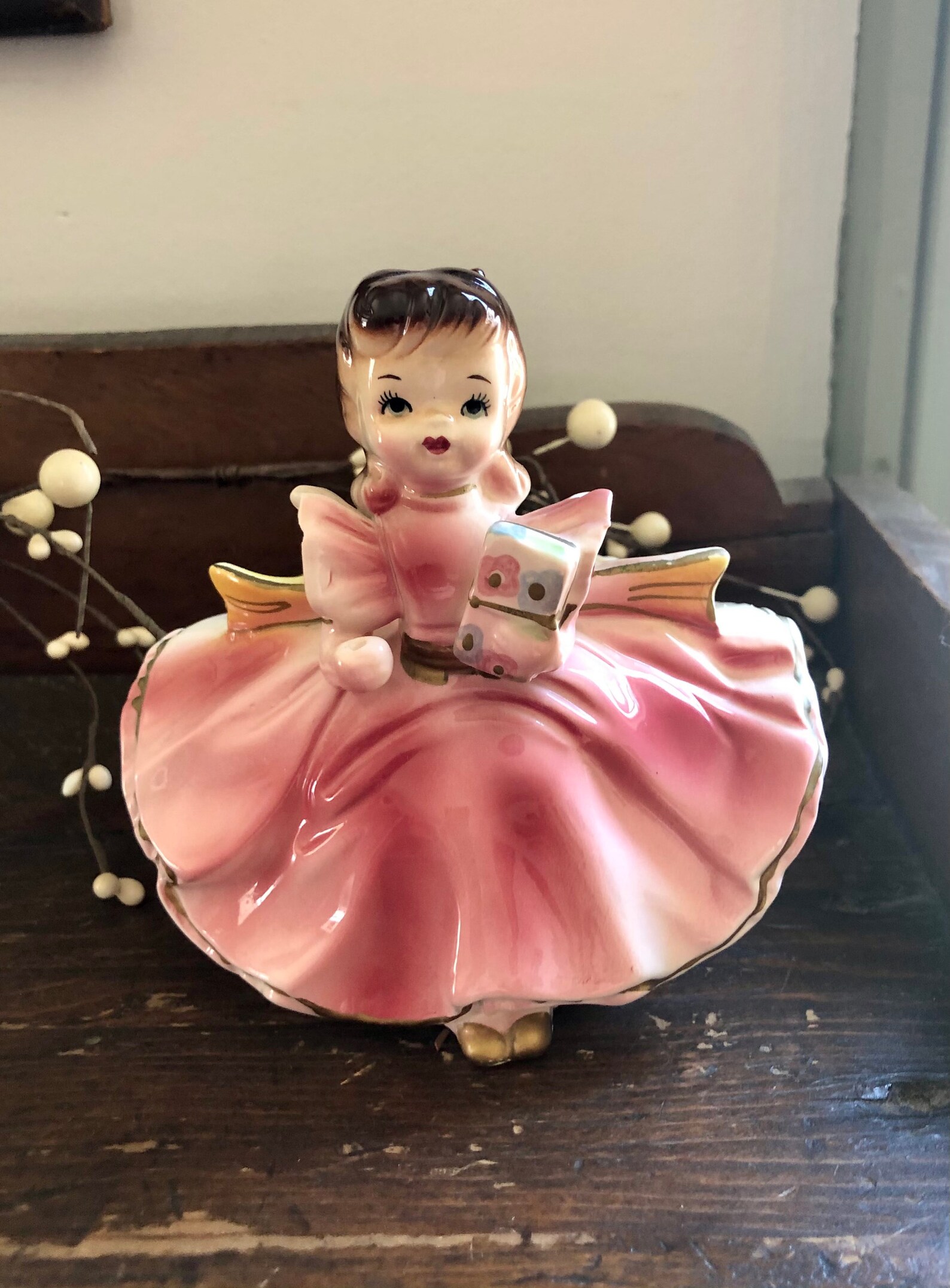 Vintage Porcelain Girl Planter “ a Ruben Original “ - Etsy