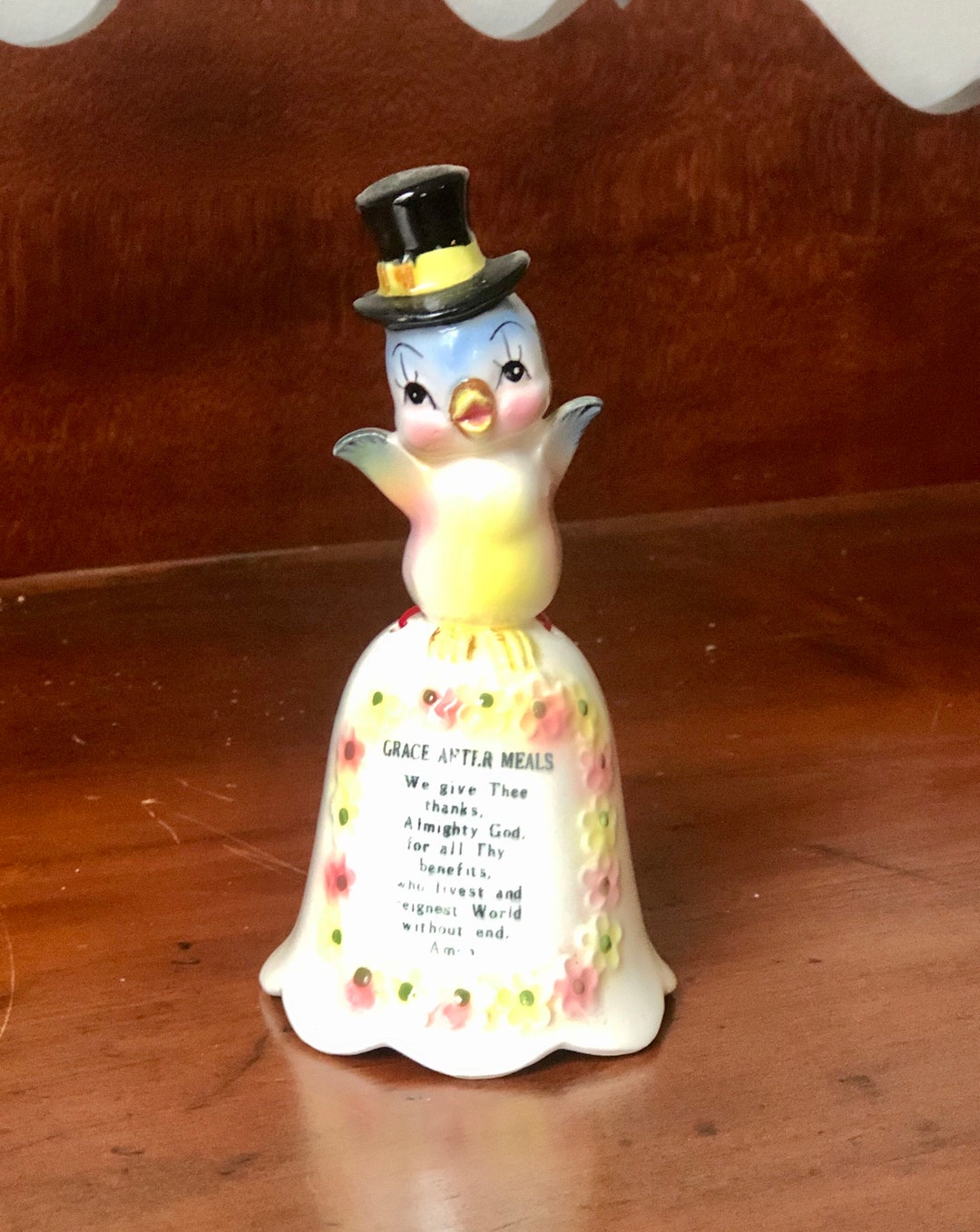 Vintage Lefton Bluebird Ceramic Dinner Bell With Top Hat - Etsy