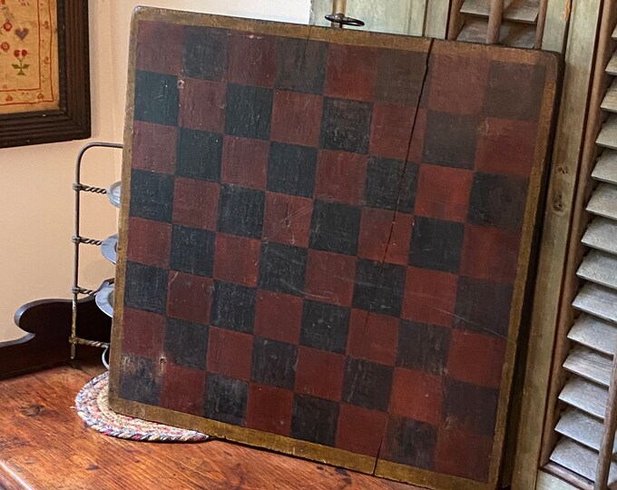 Antique Primitive Hand Made Checker Board,game Board,1800’s,home Decor ...