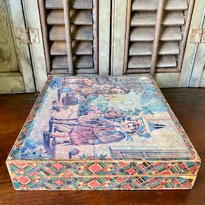 Antique Early 1900’s Victorian Block Puzzle,lithograph Block Box,early ...