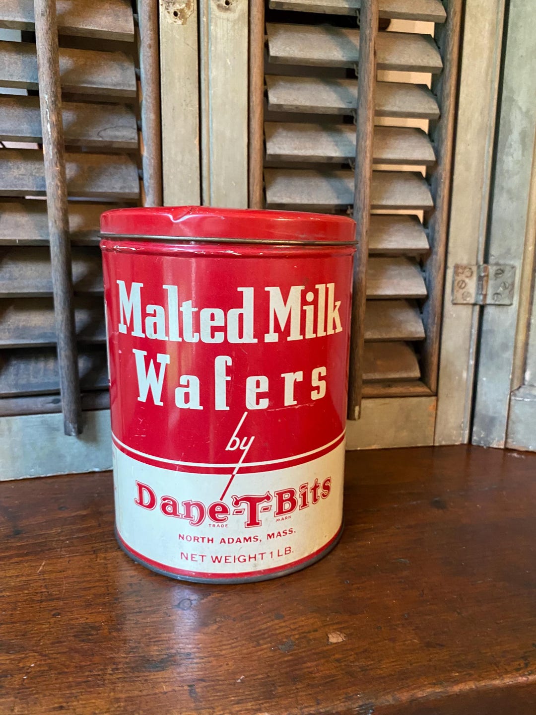 Vintage Malted Milk Wafers Tin,dane-t-bits,advertising Tin - Etsy