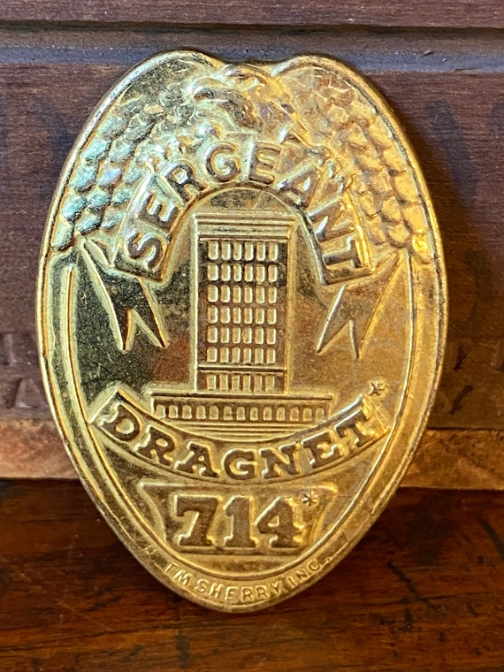 Vintage 1950’s Tin Sergeant Dragnet 714 Badge,TM Sher… - Gem