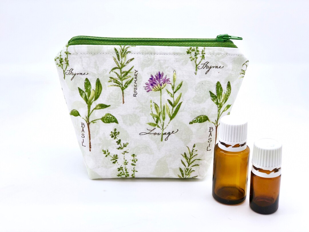 Essential Oil Bag, Holds 6 Bottles Herb Garden Mini Flat Essential Oil ...