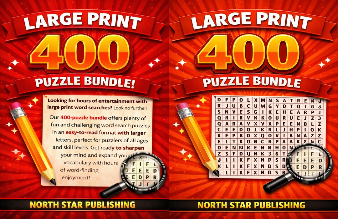 400 Large Print Animal Word Search Puzzles – Dogs, Horses, Birds, Farm ...