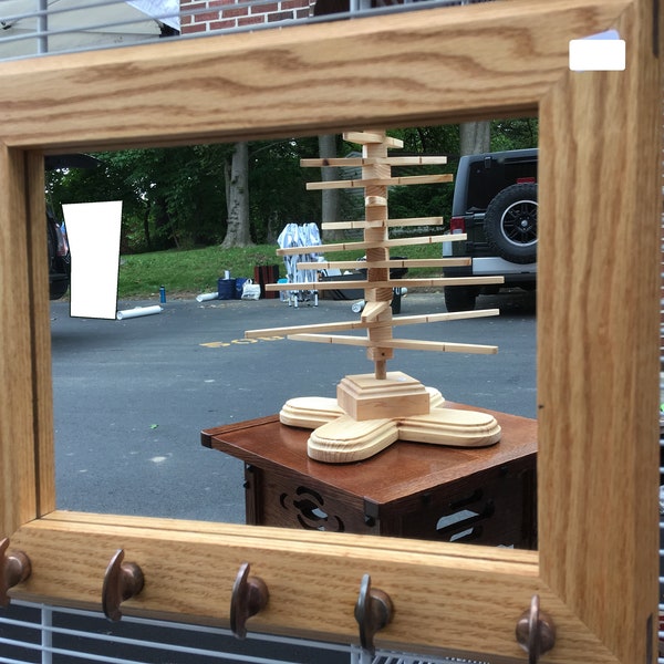 Hall Mirror With Key Hooks - Etsy