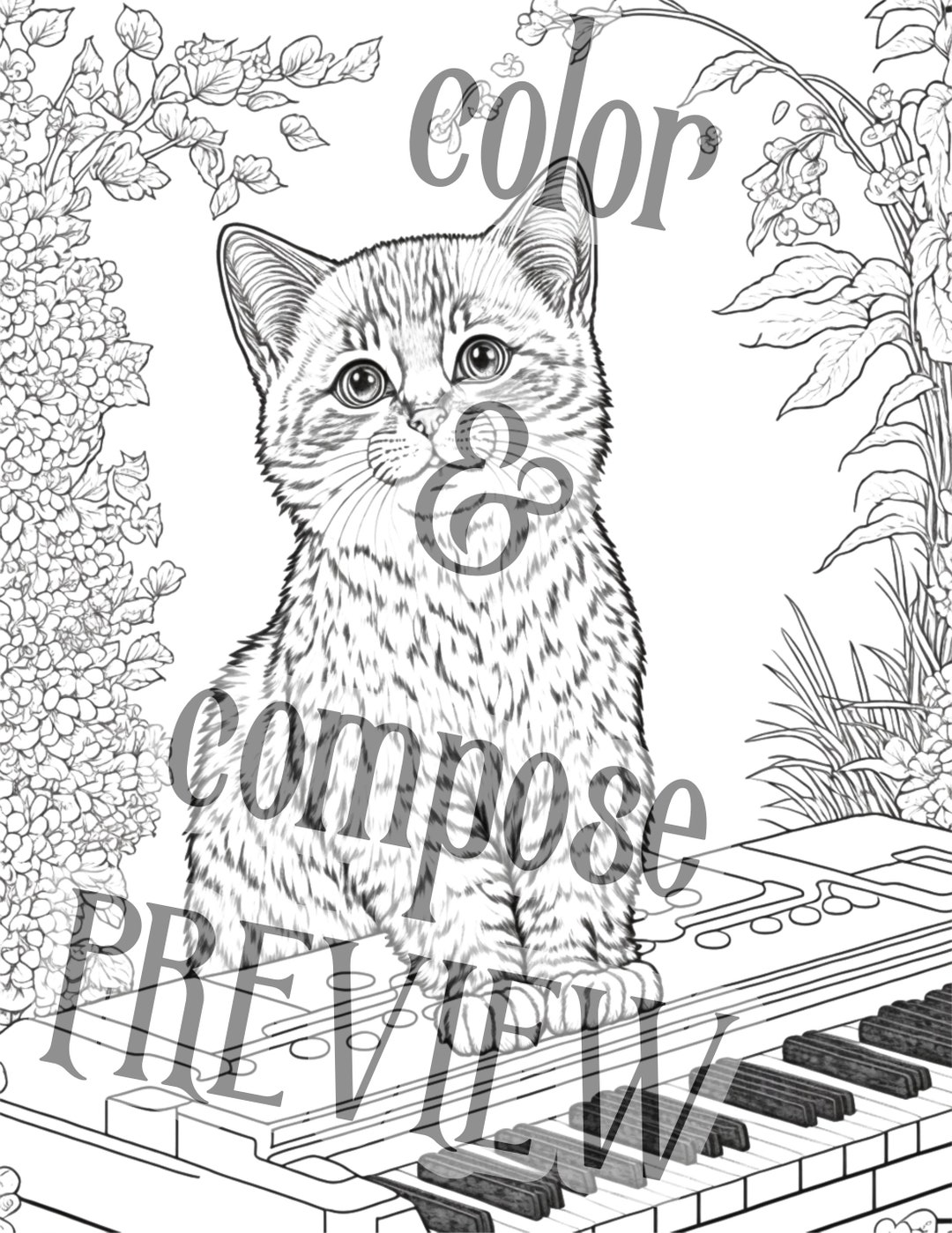 220 Beautiful and Unique Cat Coloring Pages for Adults -- Cat Lovers ...
