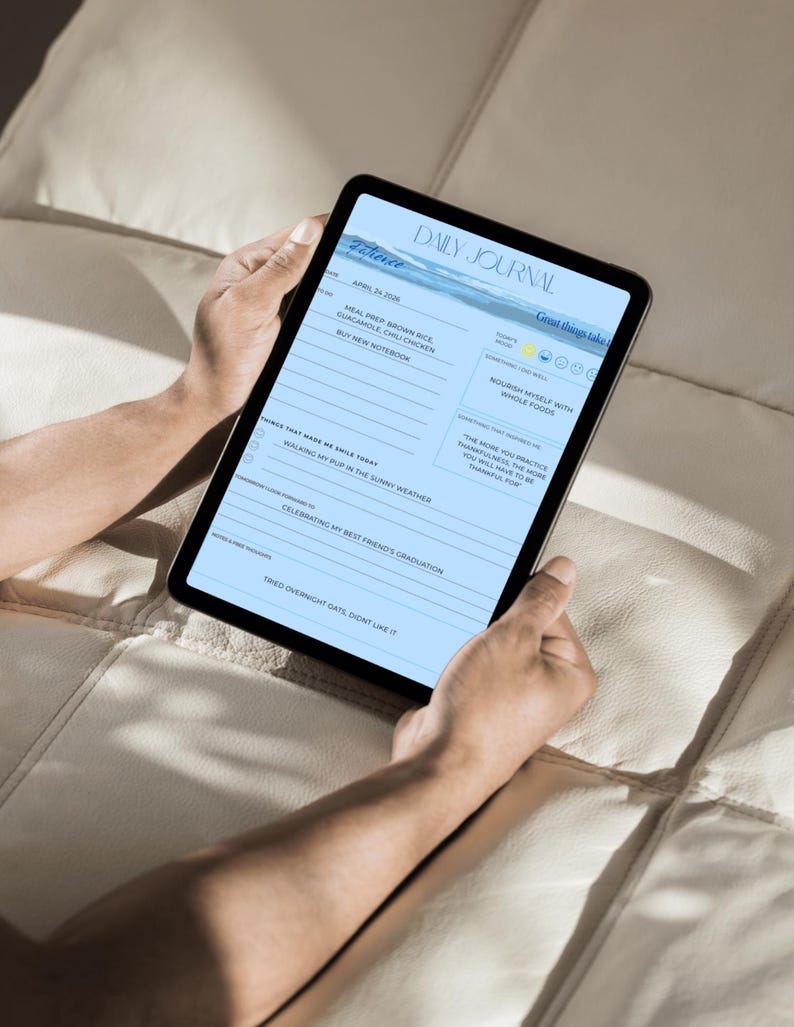 Gratitude Journal Printable PDF, 99 Page Daily Affirmation Journal ...